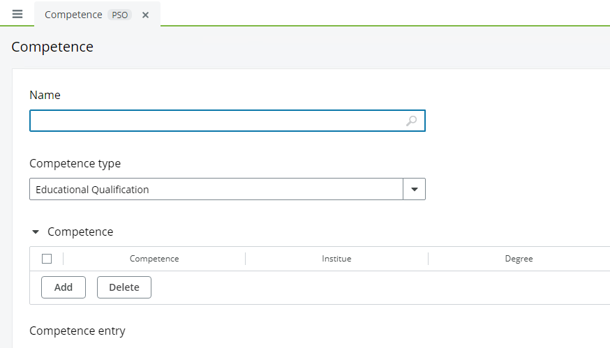 Employee Competences Information